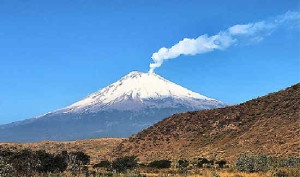 Active and non-active volcanoes in Mexico - Popocatépetl