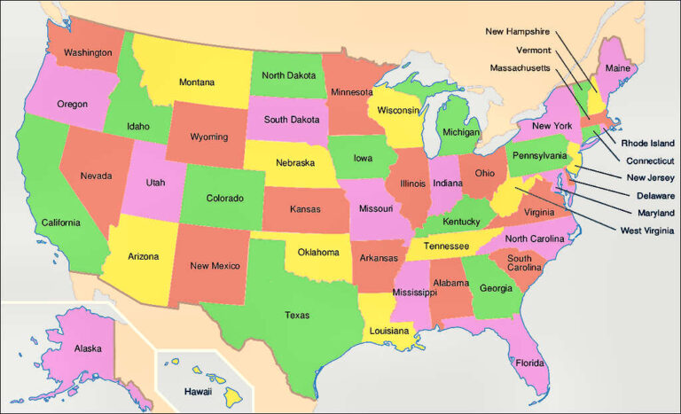 Mapa De Usa Con Nombres Conoce Sus 50 Estados Y Capitales